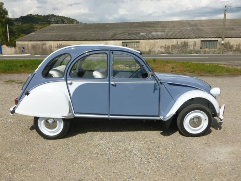 2CV blanche et grise - Mehari Sun
