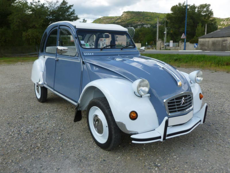 2CV blanche et grise - Mehari Sun